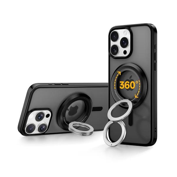 ブラック/-/SW2318・Color:ブラック・パッケージ個数:1・【超強力磁石＆MagSafe対応】 Syncwire MagSafeフォンリングスタンドは、N52 NdFeBマグネットを使用しており、MagSafe対応のスマートフォン...