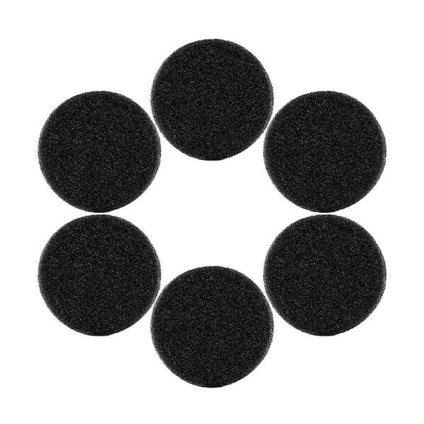 ・ブラック 6 KIC-SLDC4・・Color:ブラックSize:6・【仕様】(1)商品サイズ：直径約6.8cm (2)材質：ポリウレタン (3)商品内容：スポンジフィルター6枚　(4)ご注意：フィルター枠や排気フィルターは付いていません...