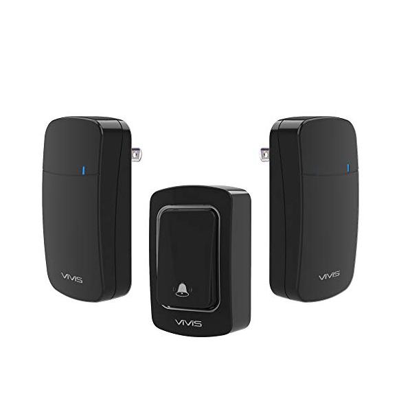 ・ブラック  ・・Color:ブラック・バッテリーフリーワイヤレスドアベル：電気に機械的エネルギーを変換切り替えるために押されますので、電池不要と配線不要、簡単なインストール、非汚染です。・最高200m無線範囲：信号無障害の場合は送信機の電...