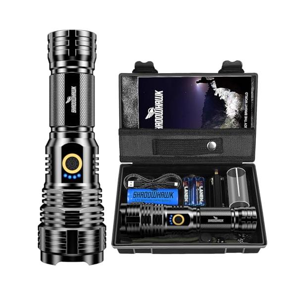 ブラック/-/JP-S1915・Color:ブラック・【進化版！30000ルーメン 懐中電灯 led 強力 軍用 最強】Shadowhawk S1915 懐中電灯 強力 は最新のアップグレードされたXHP70.2LEDチップを搭載するので、...
