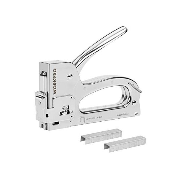 置き換えシルバー/-/-・パッケージ個数:1・【商品仕様】ガンタッカー×1(サイズ：15.5×2.3×8.3cm)、200本の替針（コ型：外幅13×足長10×厚さ0.7mm）、日本語説明書×１。適応針型：コ型（外幅13mm、内幅11.6mm...