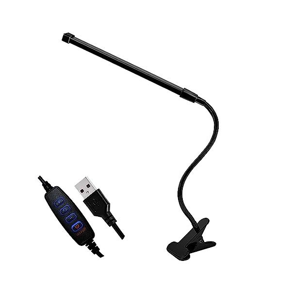 卓上ライト・Black-クリップタイプ  ・・Color:Black-クリップタイプ・★【明るく・目に優しい】Ra80+、太陽光に近く、本来の色を忠実に再現できる為より自然な色で見たい対象を見ることが出来ます。平面発光設計のため、影やチラツ...