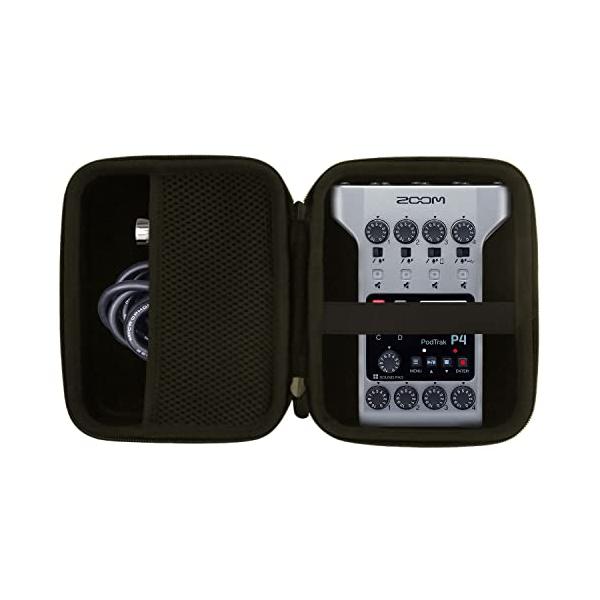 WAIYUJP収納ケース互換の Zoom PodTrak P4 ポッドキャストレコーダー 保護 キャリング 収納ケース。・材質：耐久性のある高級ハードEVA素材、優れた肌触り、中身の柔らかい保護。・用途：保管保護、汚れ、衝撃、磨耗を防ぐこと...