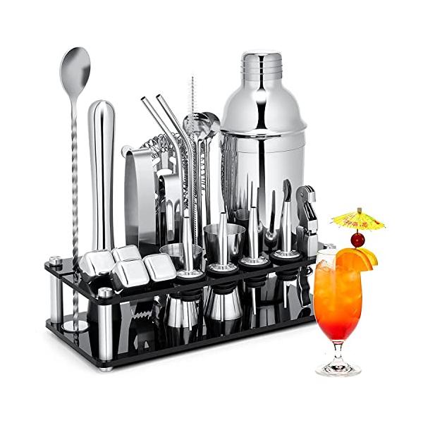 ・フラック 23点 黒いセット Yoseka・・Size:23点 黒いセット・【新作の23点カクテルセット】：自宅でも本格的なカクテルを楽しめる23点バーセット!　世界中のバーテンダーにプロユースとして愛用されるだけでなく、お自宅でもプロの...