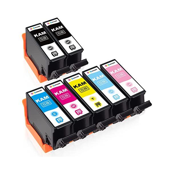 エプソン 用 インク カメ・KAM-6CL-L BK/C/M/Y/LC/LM エプソン 用 インク カメ KAM 7本 大容量 KAM-6CL-L 6色パック+ KAM-BK-L・★当方はより良い製品を設計と製造を求めるために、カートリッジ...