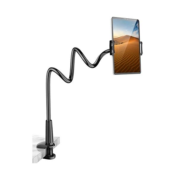 回転ブラック/-/-・Color:ブラック・【76CM改良版?ガチョウの首スタンド】 Trywon改良したスマホスタンドは柔軟なホース採用されて、業界最も科学的な76 cmになり、ガチョウの首のように自由に回転します。先端部のフレキシブルア...