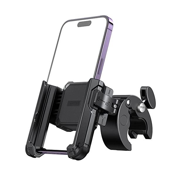 ブラック/-/BP09-JP-B・Color:ブラック・???【スマホホルダーの使用方法】まず、スマホホルダーのロックレーバーを回転して、スマホホルダーの両側を開きます。スマホをホルダーに入れ、ロックレバーを回転して、スマホホルダーの両側を...