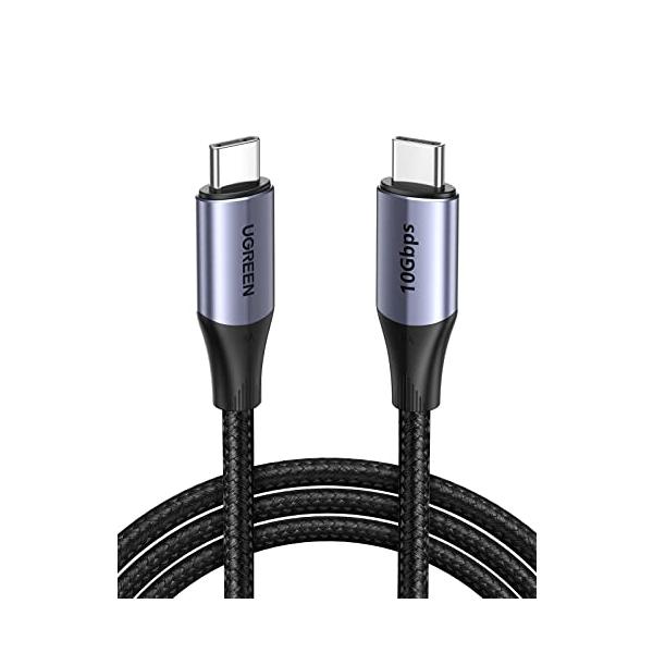 ・ブラック  80150・【240W PD急速充電】UGREEN USB 3.2 Gen 2 USB-C-USB-Cケーブルは最大48V/5A (240W)まで安全かつ安定して出力できます。112minでMacBook Pro 2018 1...