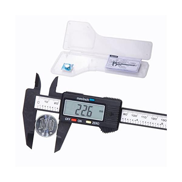 ・  150mm強力ナイロン製・・Model:150mm強力ナイロン製・[超大型液晶表示] 読み取りやすい文字高10mmの大型液晶表示を採用しましたので、老眼でも読みやすいです。・[スマットな操作方法]デジタルユニット部をスライドするとON...