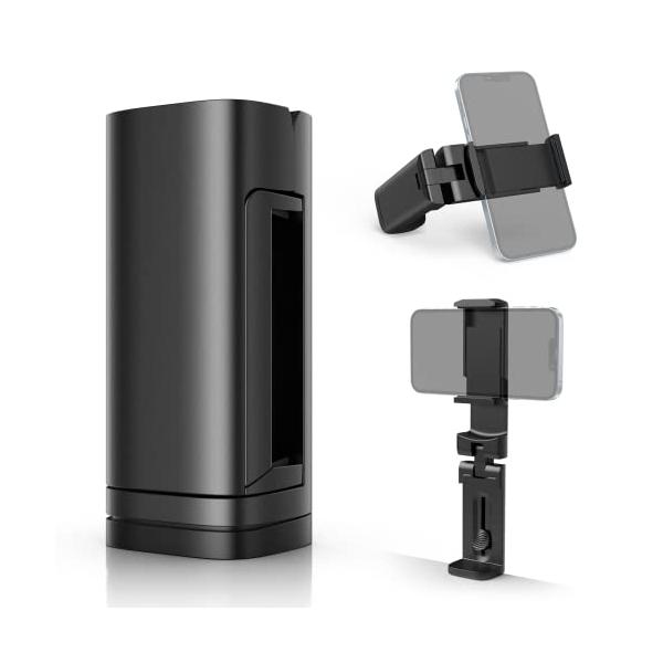 車載ブラック/-/KLTDST・Color:ブラック・パッケージ個数:1・【角度自由自在】上部のスマホ固定用のクリップは360°回転可能で、後ろへ折れば290°まで開けます。場所によって好きな角度に変更し、スマホの縦置きも横置きも設置可能で...