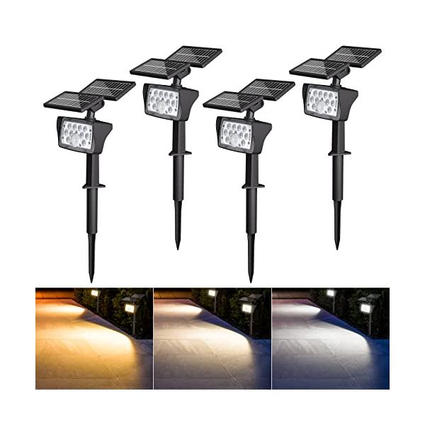 自動点灯・黒 ４個/セット CLSB040・・Size:４個/セット・【人感センサー付きのガーデンライト】人感センサーモードと常時点灯モードが切り替えます。(1) 人感センサーモード：暗いところで人の動きを検知して自動でフワッと点灯、離れる...