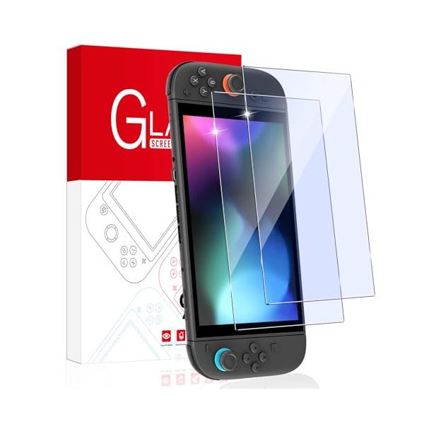 ブルーライト/Switch2/-・Size:Switch2Color:ブルーライト・【対応機種】Switch 2 対応 ガラスフィルム（ブルーライトカット）。Switch 2 保護フィルム 2枚。・【ブルーライトカット機能・目の疲れ軽減】先...