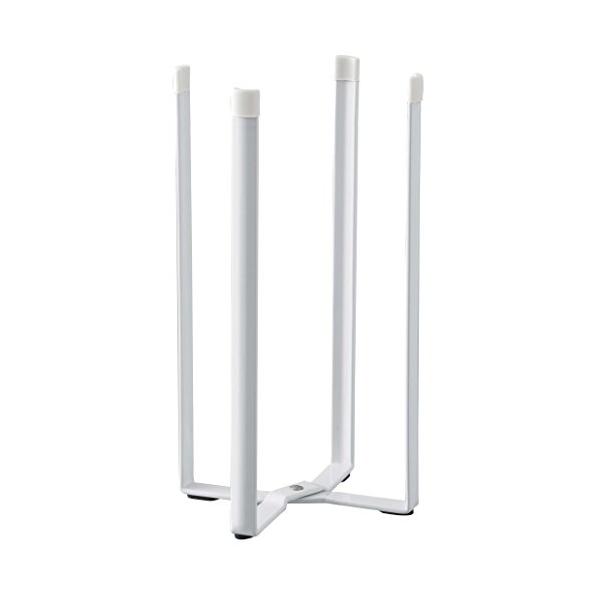 キッチンエコスタンド・ホワイト 約W12XD9.5XH26.5cm 6784・サイズ-使用時／約 幅12×奥行9.5×高さ26.5（cm）収納時／約 幅14.5×奥行3.5×高さ26.5（cm）重量：約450g・材質-本体：スチール（ユニク...