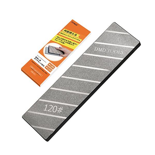 ・両面 #180/#120 250×70×10mm ・【修正砥石の仕様】両面使える２役タイプ、砥石の面の斜め溝部が浅い、スチール製　材質：ダイヤモンド、スチール製　　サイズ:250×70×10mm　　質量:433g　　粒度:#180/#12...
