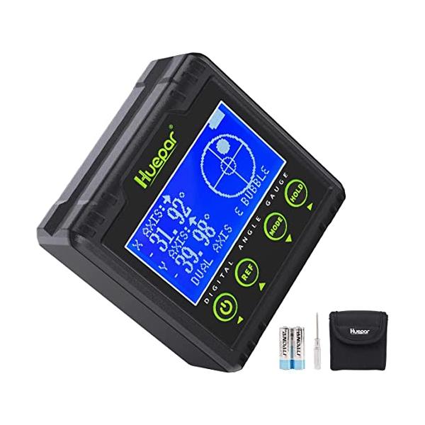 デジタル・ブラック  ・【角度計と水準器2In1のデジタルレベル】 単軸、2軸を測定可能で、従来の気泡式水準器と単軸式デジタル角度計の機能をカネタ多用途製品です。また、X・Y方向の傾斜角度を同時に表示するため、水平出し作業が簡単になります。...