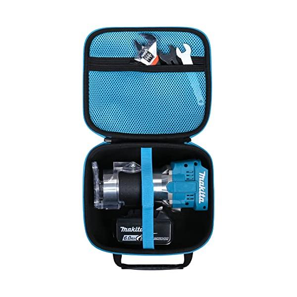 モダン・ブラック  ・【完璧にフィット】Khanka 収納ケースは、マキタ トリマー RT50DZのために特別に設計されており、元の機械が金型を開き、マキタ トリマー 18V RT50DZとバッテリーをまとめて収納できます。 ケースサイズ：...