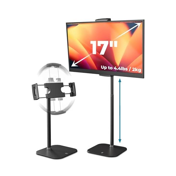 ナイト・ブラック (2025年発売)/-/CPR229BLK130・Color:ナイト・ブラック (2025年発売)・持ち上げ、回転、 タブレット、iPad、15.6インチポータブルモニター、デジタル機器のための高さ調節可能なスタンド。 タ...