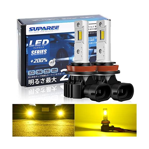 ・イエロー イェロー ・・Size:イェロー・【配光が抜群h11フォグランプ】本製品h8 led フォグは高輝度CSPチップ搭載して、フォグランプとして安定性が強い、環境に優しくて、長寿命・高輝度の明るさを実現。通常のハロゲンバルブより大き...