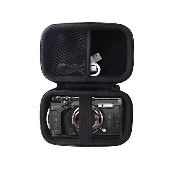 ・storage case-Black  ・・Color:storage case-Black・OLYMPUS(オリンパス) Tough TG-7/TG-6/TG-5/TG-4 デジタルカメラ専用収納ケース-WERJIA・材質：耐久性のある...
