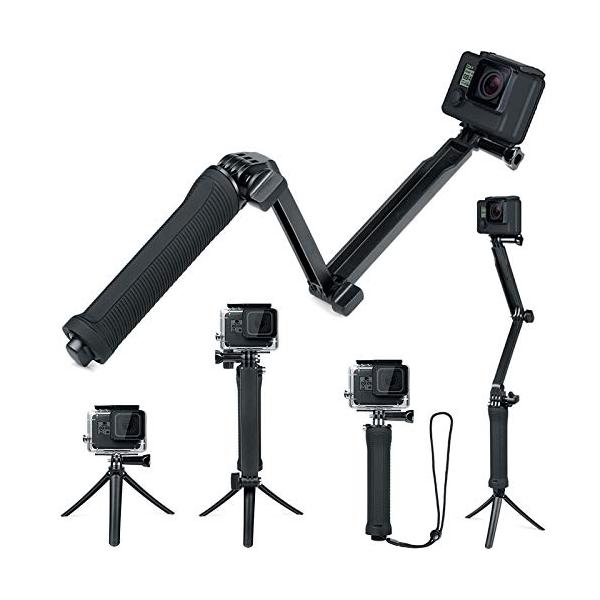 3way-01・・Style:3way-01・【特別なスリーインワンデザイン】グリップ、エクステンションアーム、三脚用一体型カメラを組み合わせて、どんな種類のショットにも対応できます。・【スーパーコンパチビリティ】に最適Go Proゴープロ...