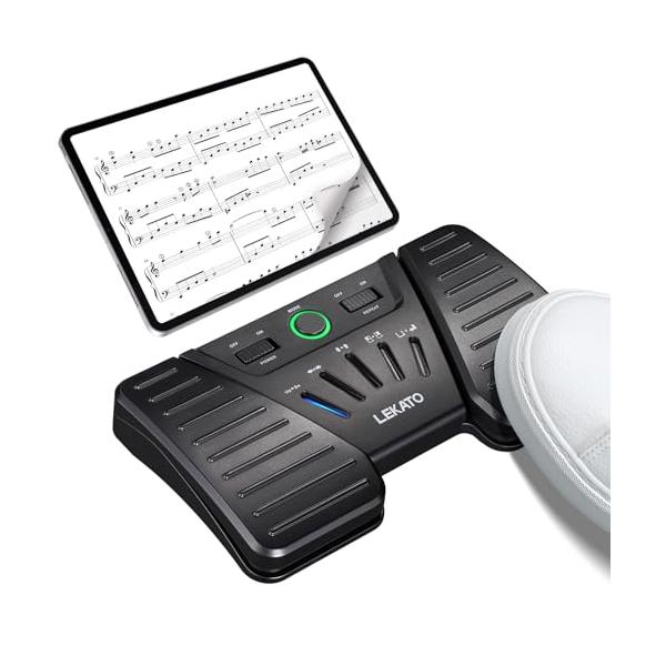 パッケージ個数:1・【ハンズフリー用ワイヤレスページめくり】 LEKATO ワイヤレスページめくりペダルは、手動でのページめくりをなくすのに役立ちます。フットペダルページめくりは、音楽を練習するときに音楽アプリの各ページを正確にめくることが...
