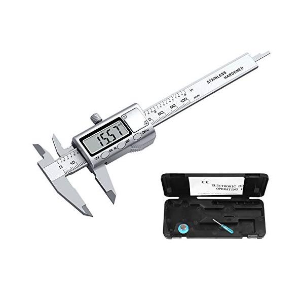 ・ 100mm 100mm・・Model:100mm・内径測定、外径測定、深さ測定、段差測定するためのデジタル式ノギス、ノギスの全体が高品質なステンレス鋼を採用して、丈夫で腐食に強いです。・測定範囲：0-100mm、分解能：0.01mm、精...