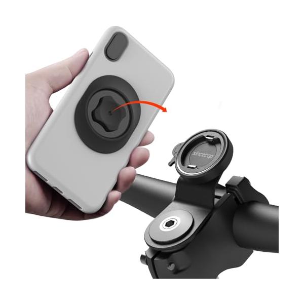 ステム用 - Gen 1ステムスマホホルダー[Gen 1] Black/-/C051B・Style:ステム用 - Gen 1・パッケージ個数:1・【耐久性と安全】: 高品質の厚さ3.5mmのアルミニウム合金ベースと亜鉛合金バックルで設計され...