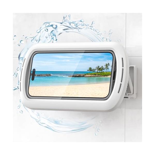 ホワイト/-/STRY02-JP-W・Color:ホワイト・【?クリアな音・高透過率】第１世代製品のフィードバックにより、新しい第2世代お風呂スマホ防水ケースを発売しました。左右に搭載された防水音孔のおかげで、第１世代製品より、スピーカーの...