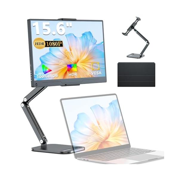 ブラック/15.6インチ＋スタンド/156J03-ZJ-SR08・Color:ブラック・パッケージ個数:1・【1本接続革命&amp;USB-C PD 90W給電/HDMIデュアル対応】UPERFECT15.6インチモニターは全機能Type-...