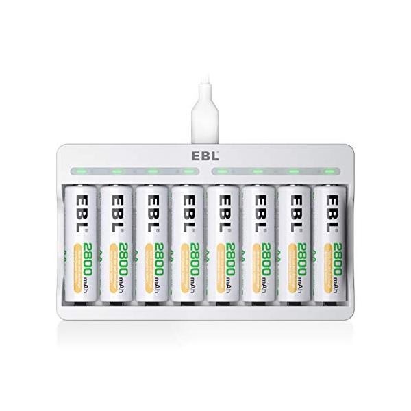 ・レッド 電池充電器＋単三電池 8本×2800mAh EB-690181122・・Size:電池充電器＋単三電池 8本×2800mAh・「単三充電器仕様」最新の技術を採用され、急速モードで大変な時間を節約できます。充電器入力：DC 5V /...