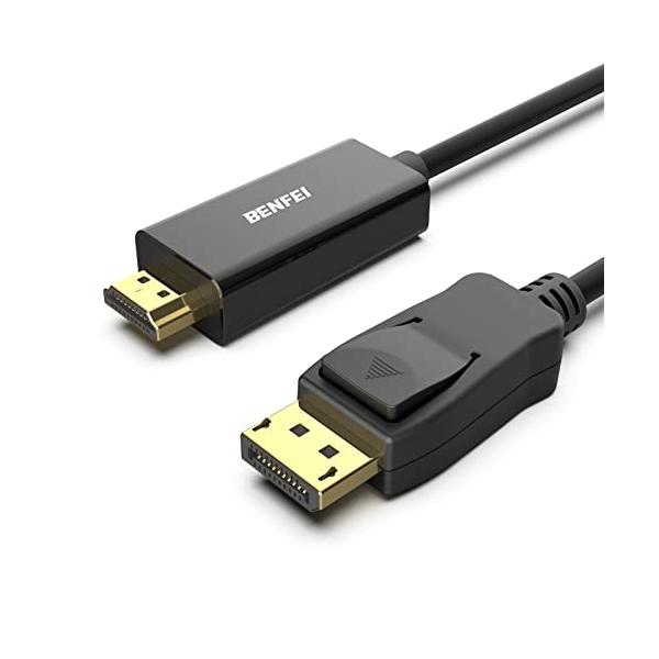 1個・ブラック 1.8M 000096black・・Size:1.8MStyle:1個Color:ブラック・【機能性】BENFEI DisplayPort-HDMI ケーブルは、瞬時で正確にDisplayPortからHDMIへのデータ変換を...
