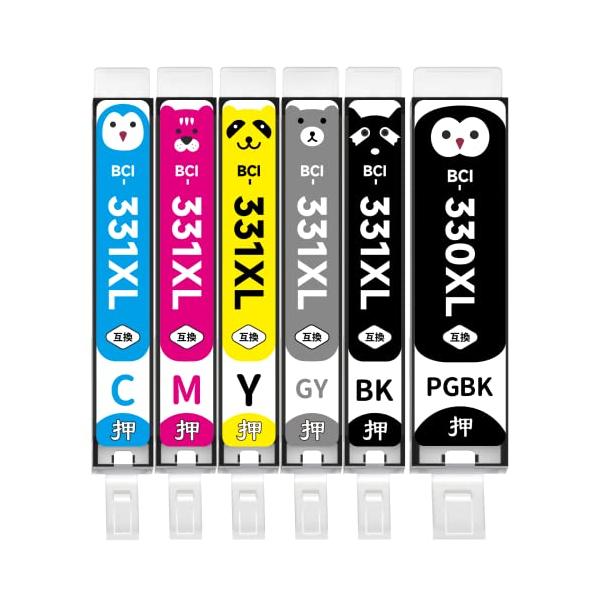 互換インク・BCI-331XL+330XL/6MP  YC-3301XL-6P・・Color:BCI-331XL+330XL/6MP・[パッケージ内容] BCI-330XL(PGBK)+BCI-331XL(BK/C/M/Y/GY) 各1本 ...