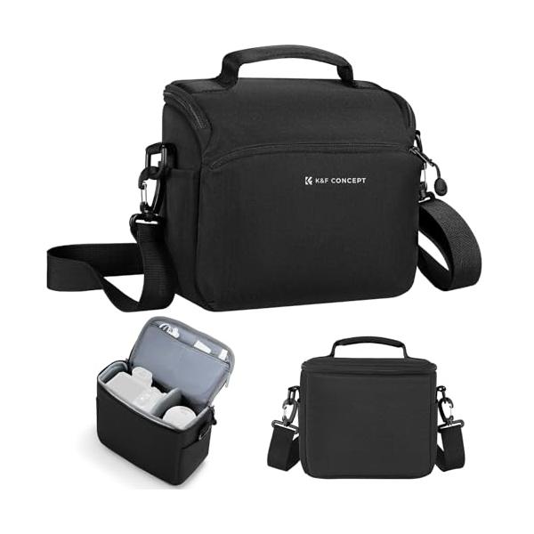 Modern01-ブラック/-/JPKF13.179・Color:01-ブラック・【カメラ ショルダーバッグ】カメラバッグ ショルダー おしゃれ サイズ：23.5cm ×21cm×14cm、容量：5L、重さ：約220g。カメラ本体1機 、交...