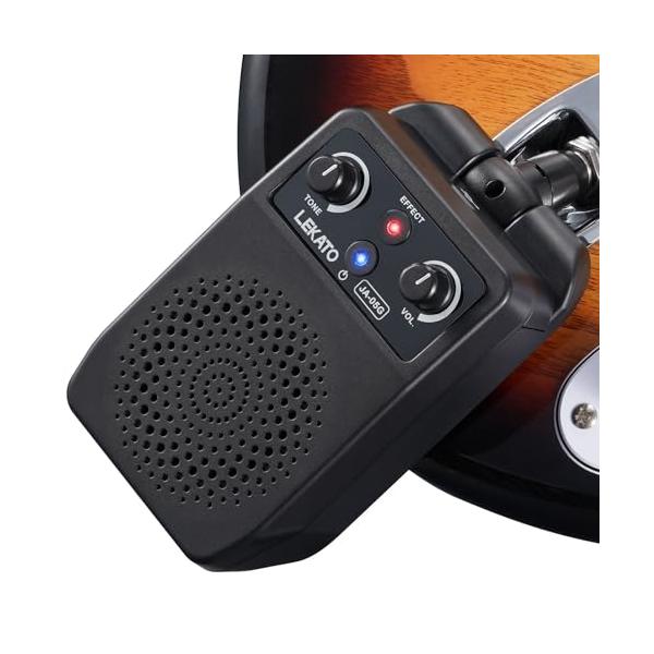 【コンパクトで持ち運び便利】このギターアンプは、旅行や練習時のクールなパートナーです。持ち運びに便利な小さなサイズで、バックパックや荷物に簡単に入ります。小さなサイズながら、5Wのスピーカーで練習に適した適切な音量があります。・【4つのエフ...