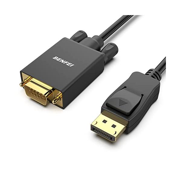 ・1個 1.8M 000106black・・Size:1.8MColor:1個・【機能性】DisplayPort-VGAケーブルは、PC、またはDisplayポートを備えたその他のデバイスをモニター、プロジェクターなどVGAポートを備えたデ...