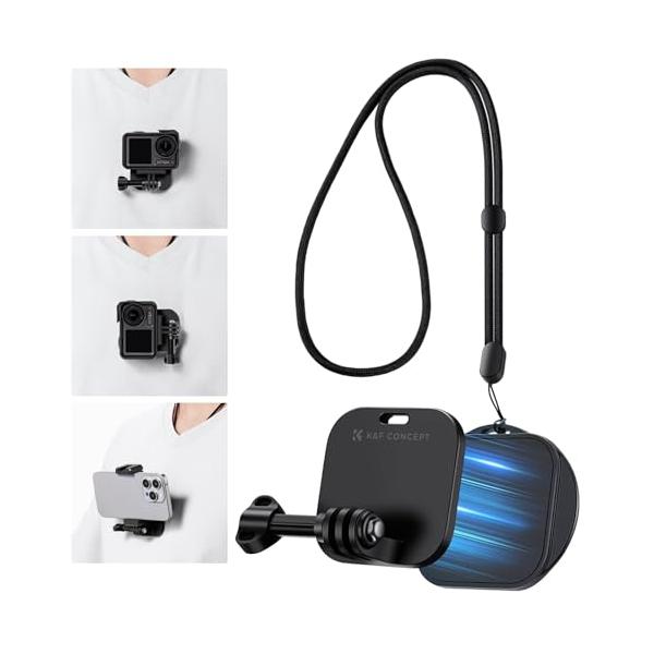 【アタッチメントデザイン・超強磁力】 このマウントは、強力なマグネットを搭載しており、あらゆるアクティブな環境でも安定した取り付けが可能です。安心して撮影を楽しむことができます。ただし、激しい動きがあるアクションスポーツなどではご利用できま...