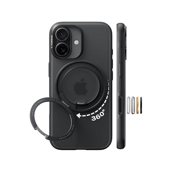 ミッドナイト・ブラック/iPhone 17 用 (6.3インチ)/iPhone 17 用（6.3インチ）・Size:iPhone 17 用 (6.3インチ)Color:ミッドナイト・ブラック・【オリジナル 360° マグネットスタンド ??...