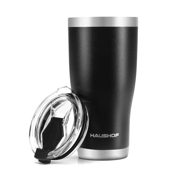 マグカップブラック/-/-・Color:ブラック・【製品仕様】サイズ：上部外径86mm、底部外径65mm、高さ176mm。素材：18/8ステンレス。容量：600ml/20oz。重量：本体270g（蓋70g）。色：ブラック。日本食品分析センタ...