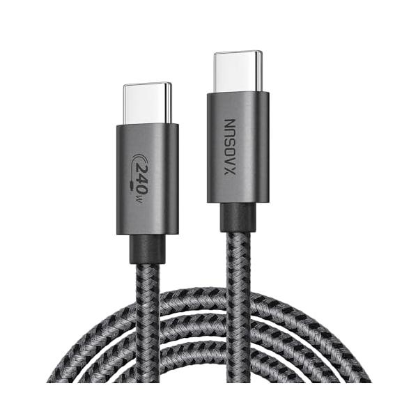 -/5M/-・Size:5M・【240W急速充電】USB-PDが100Wから240Wまでの電力伝送をサポートすることを「拡張電力範囲」（EPR）と呼んでおり、最大48Vかつ5A（240W）の電力をケーブルが扱える条件が主です。また、これまで...