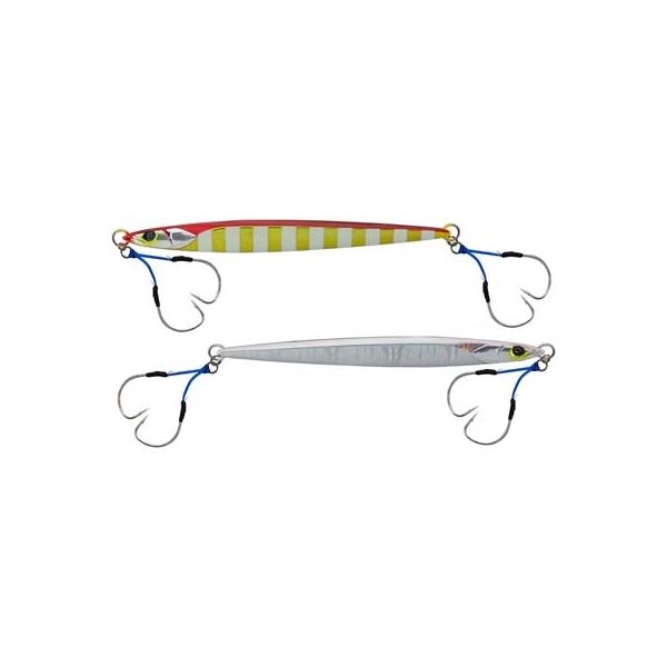 独自に開発されたサクラマス ジギング専用設計のフックを前後に搭載。サクラマス特有のジグにジャレつくあたりもフッキングに持ち込むために、コンタクト性能の高いストレートポイントを採用。 また、平打ちの箇所をシャンク部のみに絞ることで、身質の柔ら...