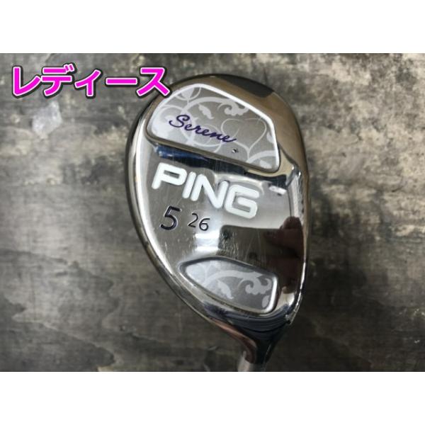 ■種別：レディースユーティリティ(ロングアイアンを含む)　■メーカー：ピン■モデル：SERENE Hybrid　■シャフト：ULT210H■フレックス：UltraLite　■ロフト：26■本数：1　■番手：5H■長さ：37.75　■クラブ重...