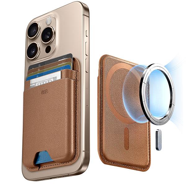 [バーコード] 4894240241226[型番] ESR806Caramel Brown MagSafe規格で吸着 磁石付き カードホルダー MagSafe規格に対応した、iPhoneシリーズラッピング可アップル製品・Mac・iPhone...