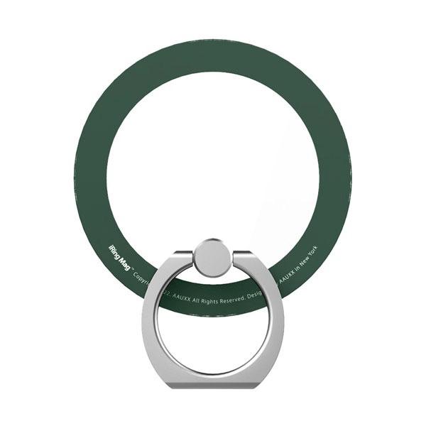 [バーコード] 4562417017362[型番] LG-IRINGMAG-AGポリカーボネート 磁石付き 回転 スタンド機能 MagSafe規格で吸着 MagSafe規格に対応した、iPhoneシリーズ グリーン アルパイングリーンラッピ...