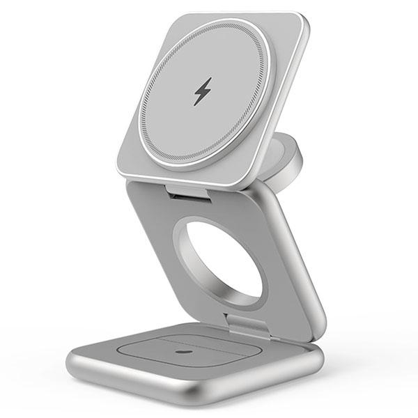 [バーコード] 4570047616091[型番] RB26609SVアルミニウム USB Type-C シリコン シルバー ワイヤレス モバイル スタンド機能 ワイヤレス高速充電 ワイヤレス充電 MagSafe規格で吸着 1.0m Mag...