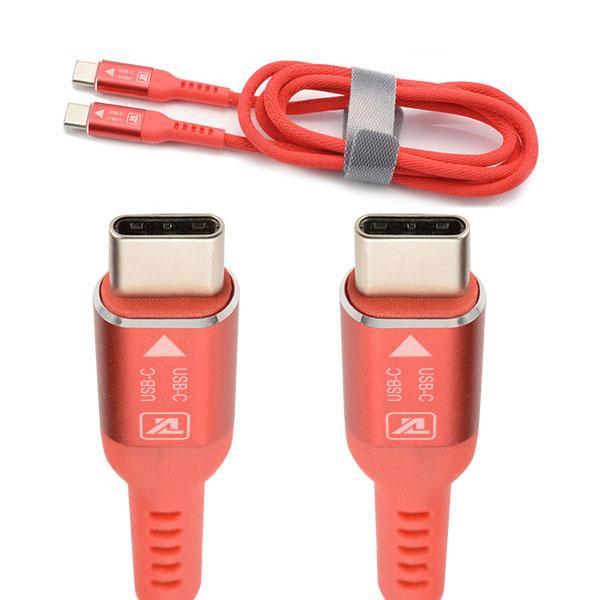 [バーコード] 4562332428076[型番] 1912-TCC-REUSB Type-C 高耐久 USB Power Delivery (USB PD) PD対応 1.0m アルミニウム ナイロン USB2.0 レッドラッピング可アッ...