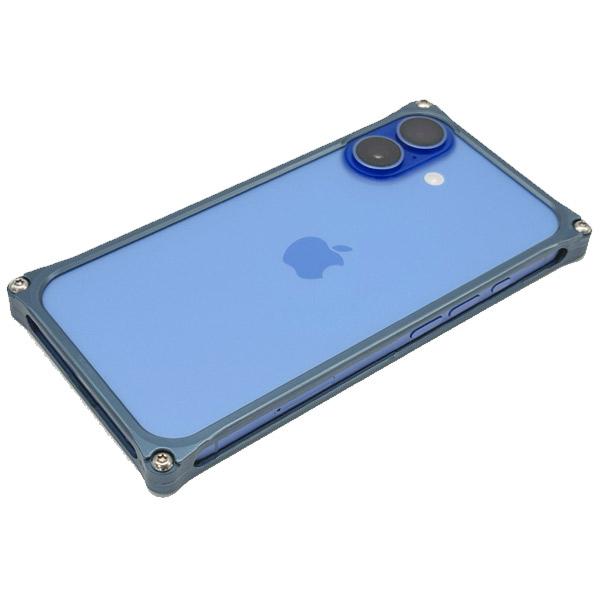 [バーコード] 4522285435231[型番] GI-439BMiPhone 16 (2024年6.1インチ2眼) アイフォーン アイフォン  アイホーン アイホン iPhone バンパー ジュラルミン ストラップホール ブルーマリンラ...