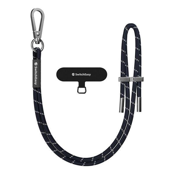 [バーコード] 4895241130540[型番] SE_SPASRNYE5_MNストラップ ネイビー ショルダーストラップ ネックストラップ スマートフォン Midnight Navy メタル ナイロンラッピング可アップル製品・Mac・i...