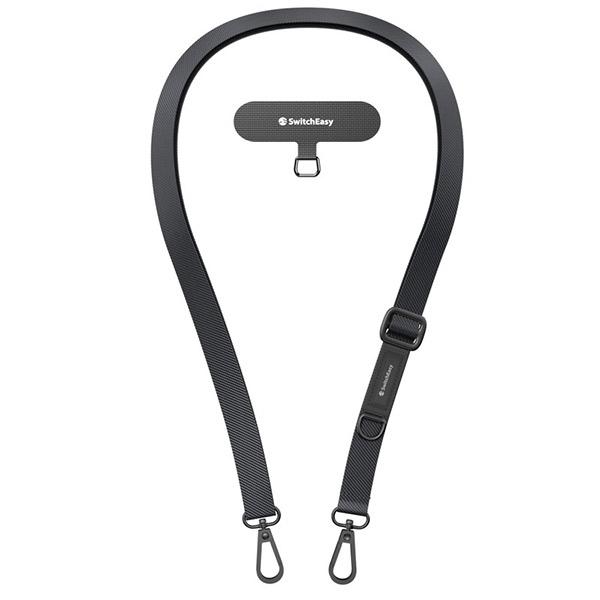 [バーコード] 4895241130571[型番] SE_SPASRNYE4_BKストラップ ブラック ショルダーストラップ ネックストラップ Dark Black メタル ナイロンラッピング可アップル製品・Mac・iPhone・iPad専...