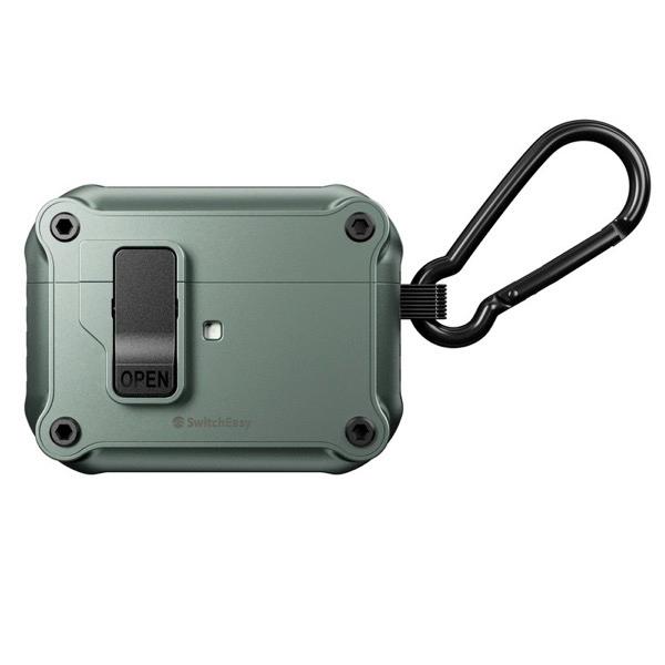 [バーコード] 4895241132193[型番] SE_AD2CSPTRS_SGAirPods Pro 第1世代 AirPods Pro 第2世代 グリーン TPU ポリカーボネート カラビナ Qi規格のワイヤレス充電 Satin Gre...