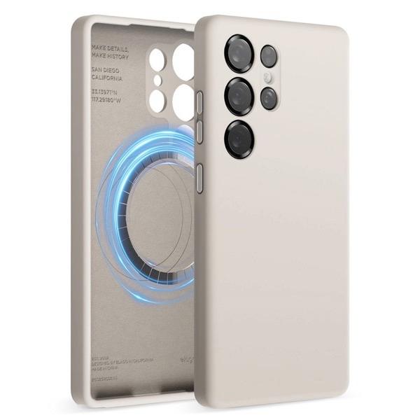 [バーコード] 8800254485613[型番] EL_G5LCSSCS5_STMagSafe規格のワイヤレス充電・吸着 背面ケース ポリカーボネート シリコン Galaxy S25 Ultra Stoneラッピング可アップル製品・Mac...